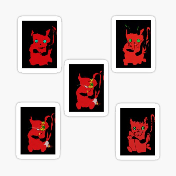 "Cat Eating Corn On The Cob" Sticker for Sale by Storiesforyou | Redbubble