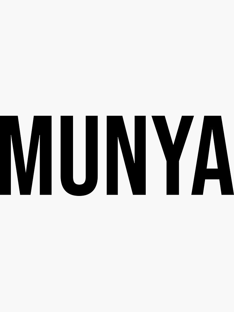 "Munya" Sticker for Sale by RadicalAM | Redbubble