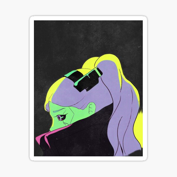 "Cyber Rebecca" Sticker for Sale by Holy-niquee | Redbubble