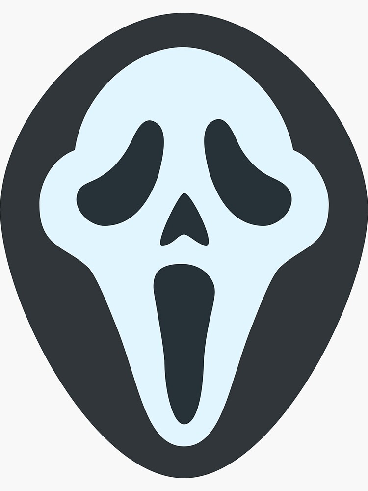 "Ghostface Horror Icon Simple Drawing" Sticker for Sale by ...