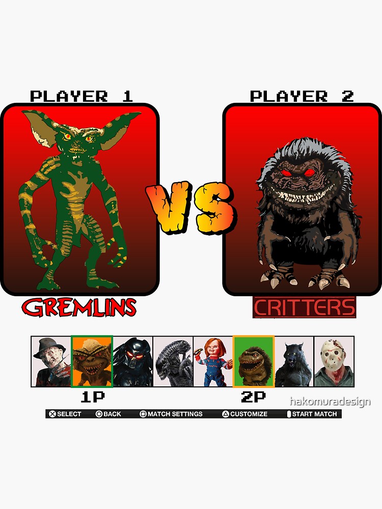 "SCARY 1 VS 1 RETRO VIDEOGAME" Sticker for Sale by hakomuradesign ...