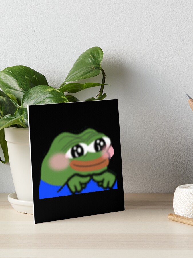 "peepoShy Emote" Art Board Print for Sale by sjx3gaming | Redbubble