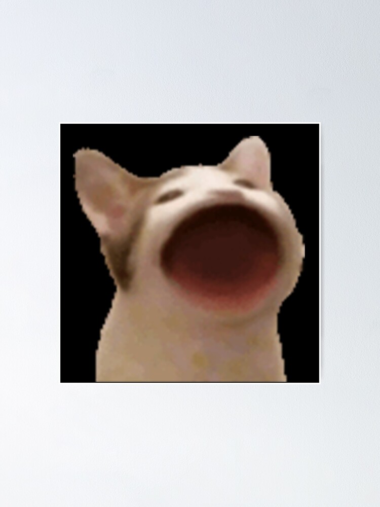 "popCat Emote" Poster for Sale by sjx3gaming | Redbubble