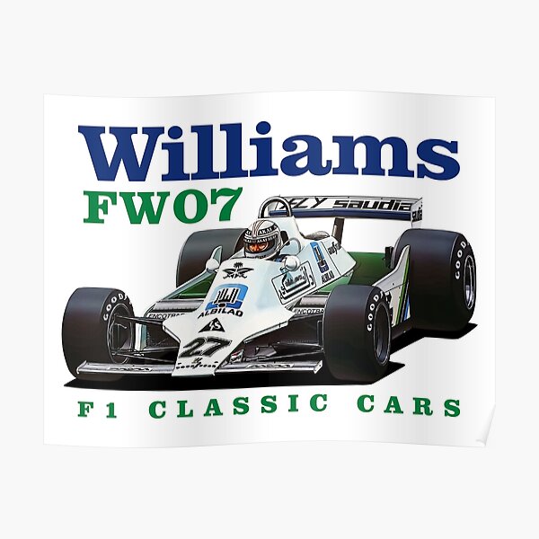 "Williams FW07 F1 legend car retro 80s style " Poster for Sale by ...