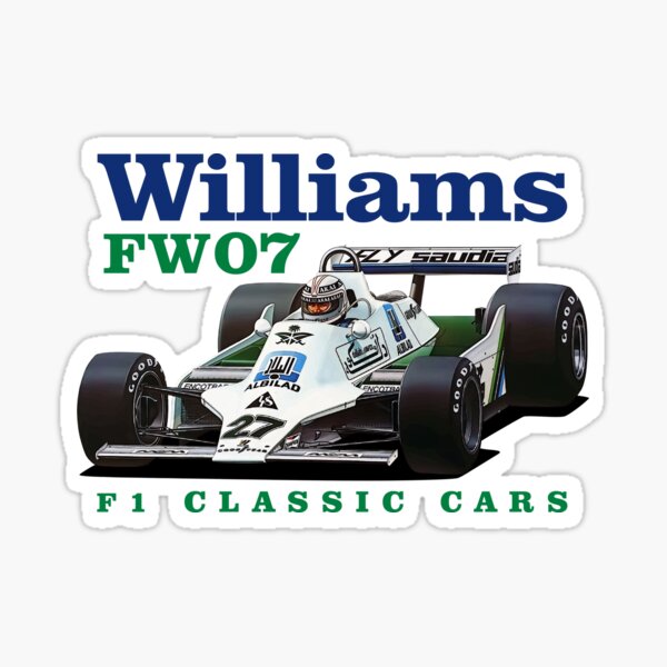 "Williams FW07 F1 legend car retro 80s style " Sticker for Sale by ...