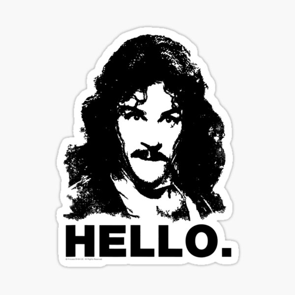 "The Princess Bride Hello." Sticker for Sale by Robertchultz | Redbubble