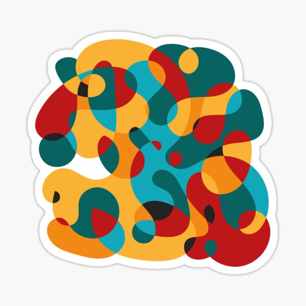 "Surreal Shapes (Miro Inspired)" Sticker for Sale by Texterns | Redbubble