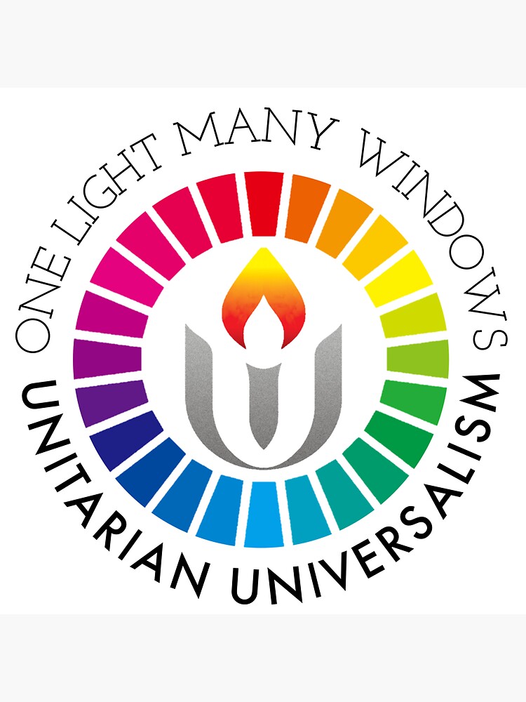 "One Light Many Windows Unitarian Universalism - white" Magnet for Sale ...