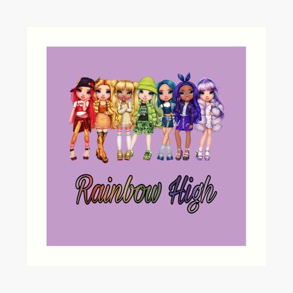"Rainbow high main characters and logo" Art Print for Sale by ...