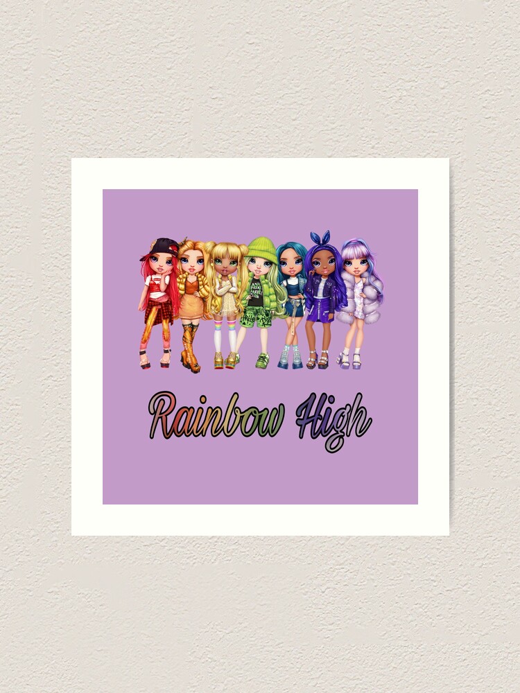 "Rainbow high main characters and logo" Art Print for Sale by ...