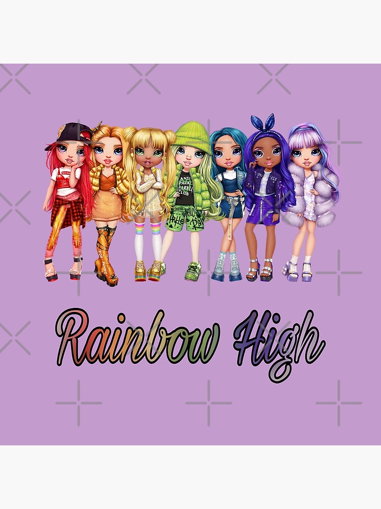 Póster «Logotipo y personajes principales de Rainbow High» de ...