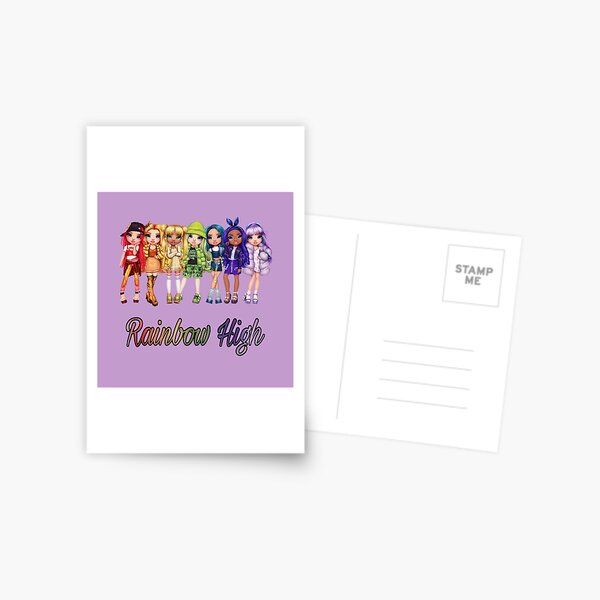 "Rainbow high main characters and logo" Postcard for Sale by ...