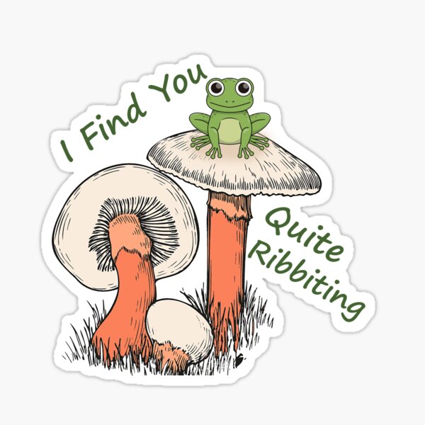 "You’re ribbiting! - with green frog" Sticker for Sale by M-H ...