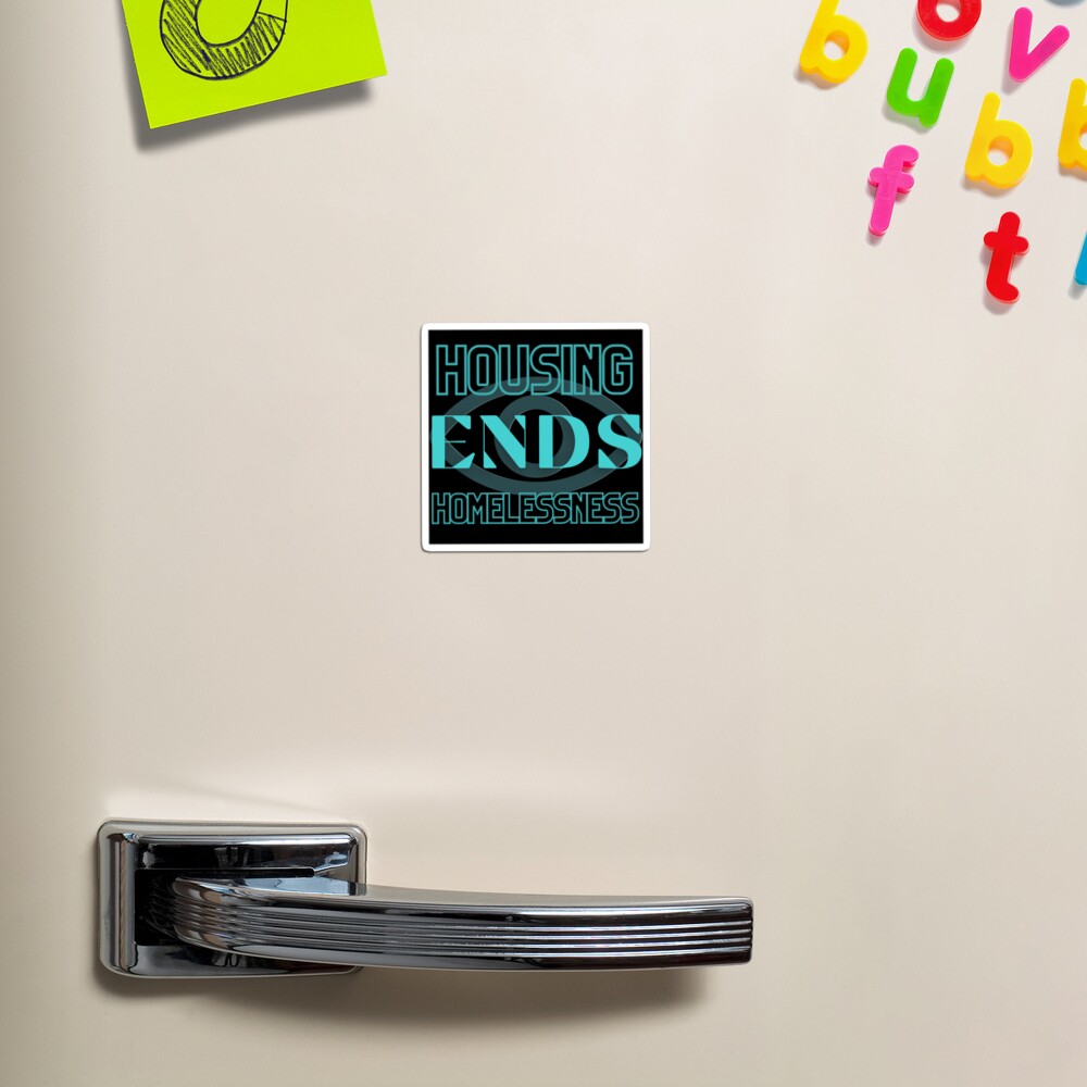 "Housing Ends Homelessness" Sticker for Sale by Chestosterone | Redbubble