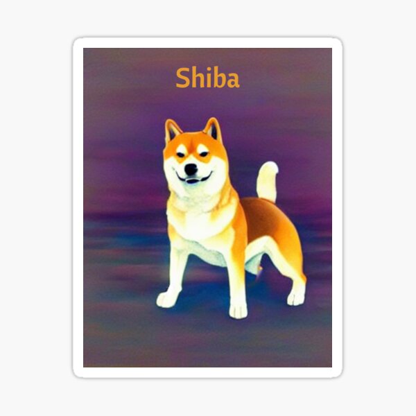 "Shiba" Sticker for Sale by CoolDesign2000 | Redbubble