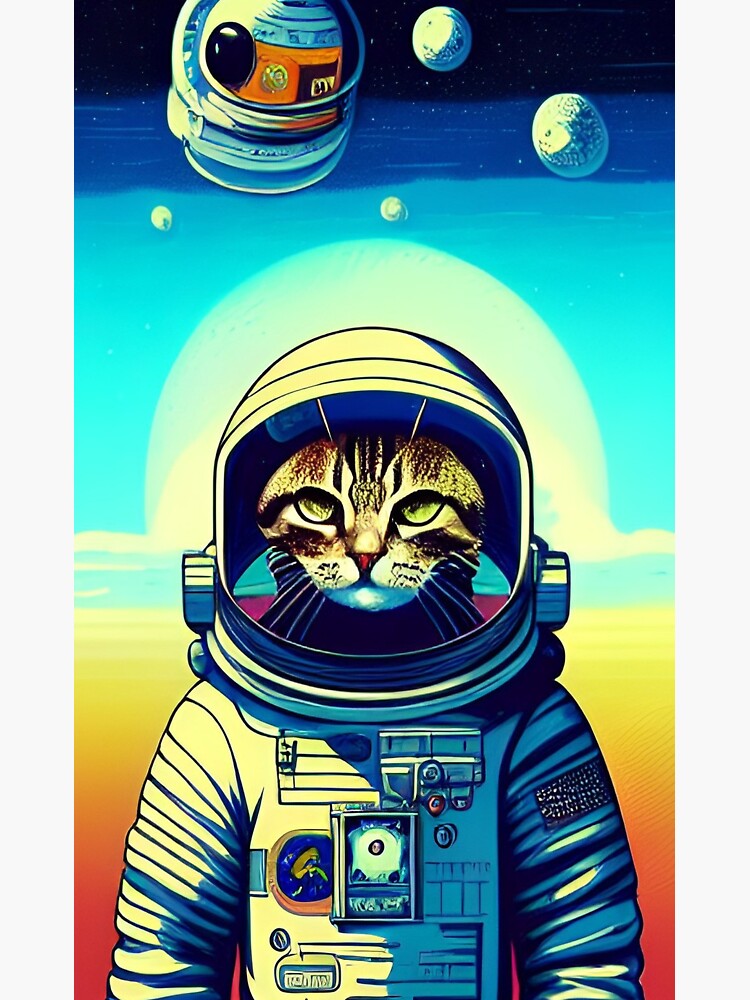 "Astrocat cat in space astronaut" Sticker for Sale by ghostlylotl ...