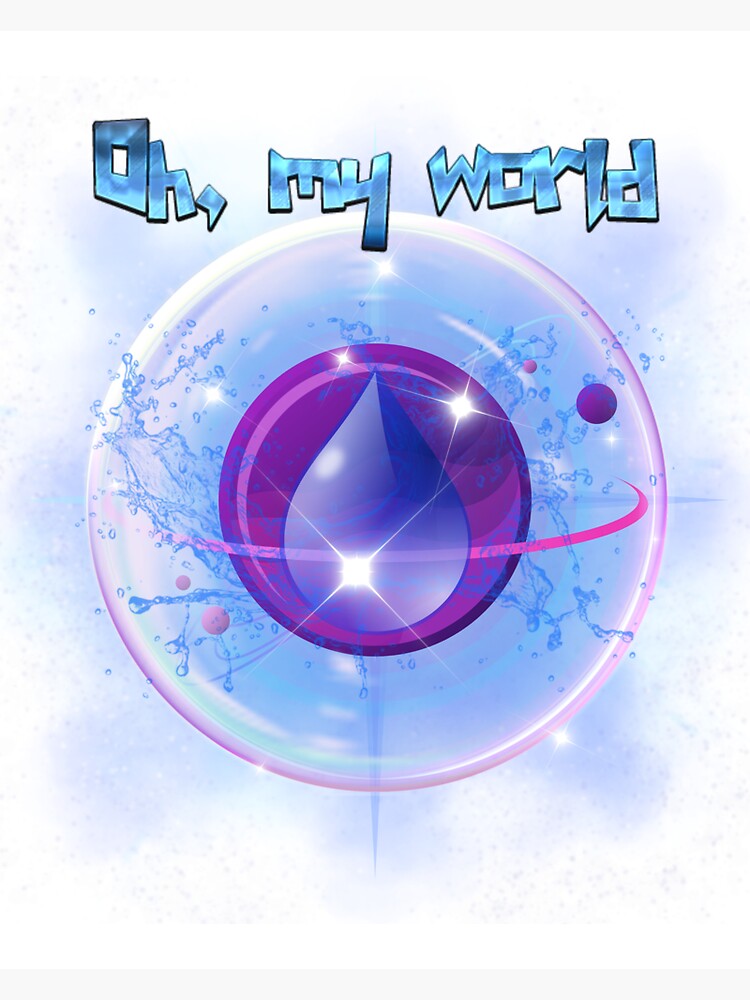 "Oh, My World | Pug the Novel | Power Up Orb Points" Sticker for Sale ...