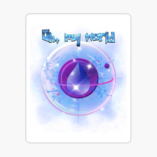 "Oh, My World | Pug the Novel | Power Up Orb Points" Sticker for Sale ...