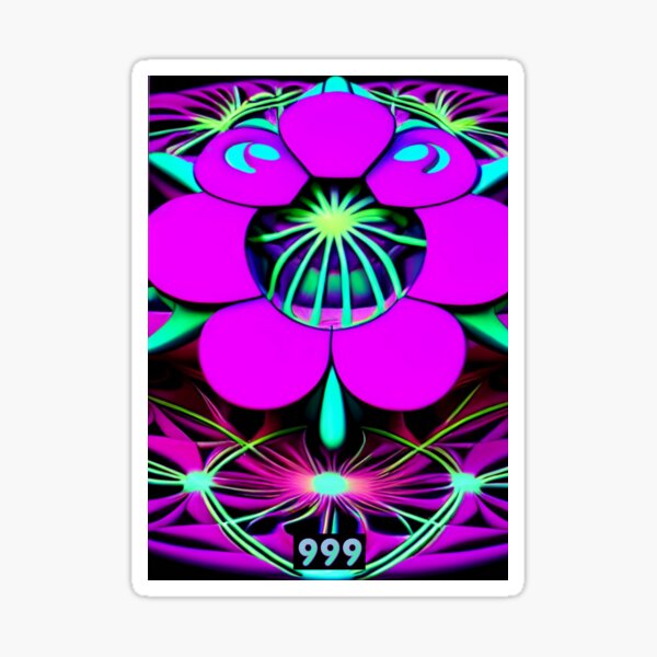 "psychedelic flower art" Sticker for Sale by MindMirage999 | Redbubble