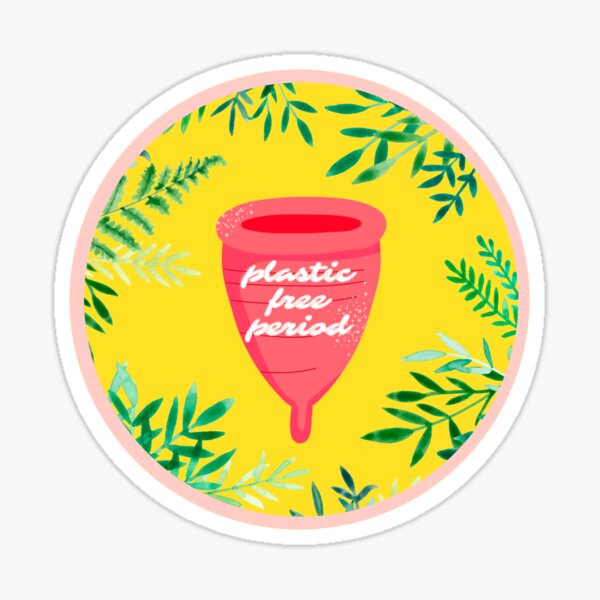 "Plastic free period" Sticker for Sale by vect-HERart | Redbubble
