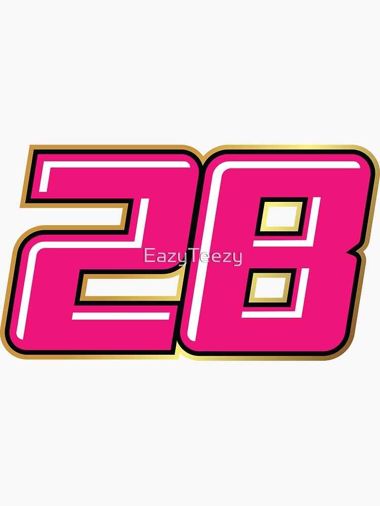 "Bradley Ray Race Number 28 Pink 2022" Sticker for Sale by EazyTeezy ...