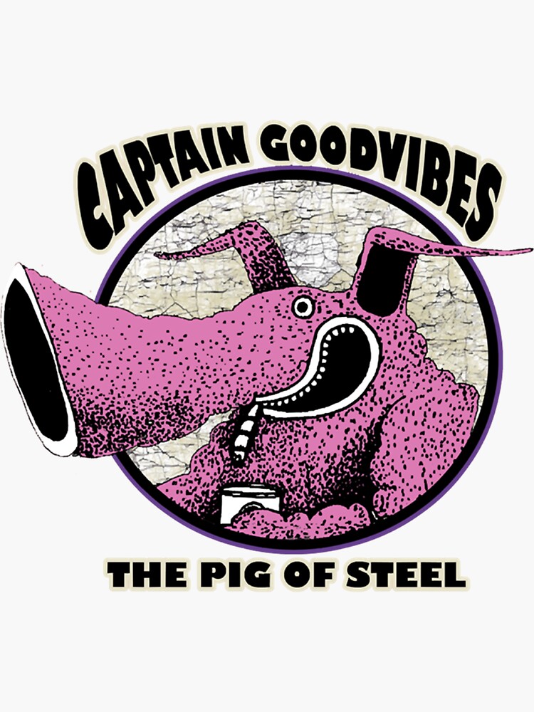 "best-captain-goodvibes the pig os steel vintage" Sticker for Sale by ...