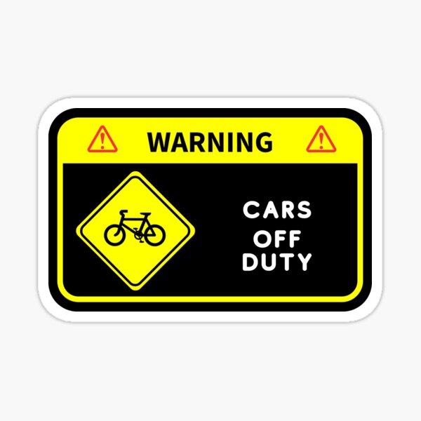 "Cars Off Duty" Sticker for Sale by AngelFeatherDsg | Redbubble