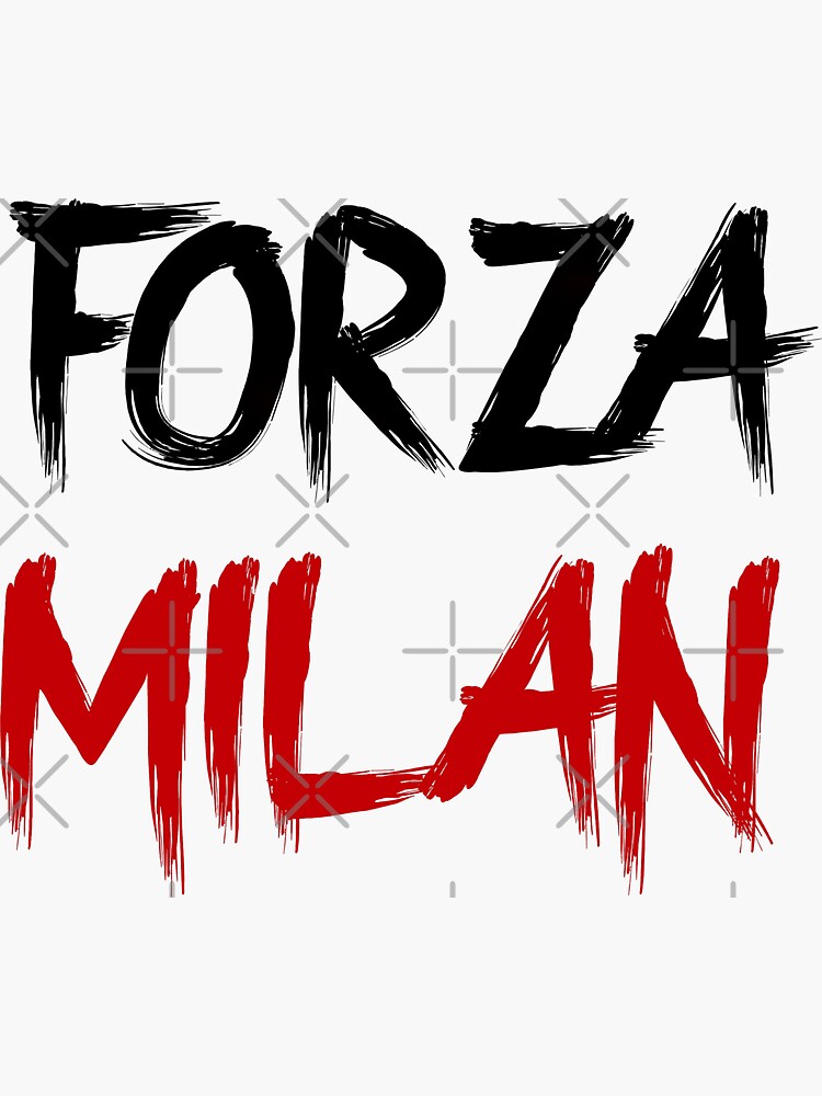 "Forza Milan Black Red" Sticker for Sale by VRedBaller | Redbubble