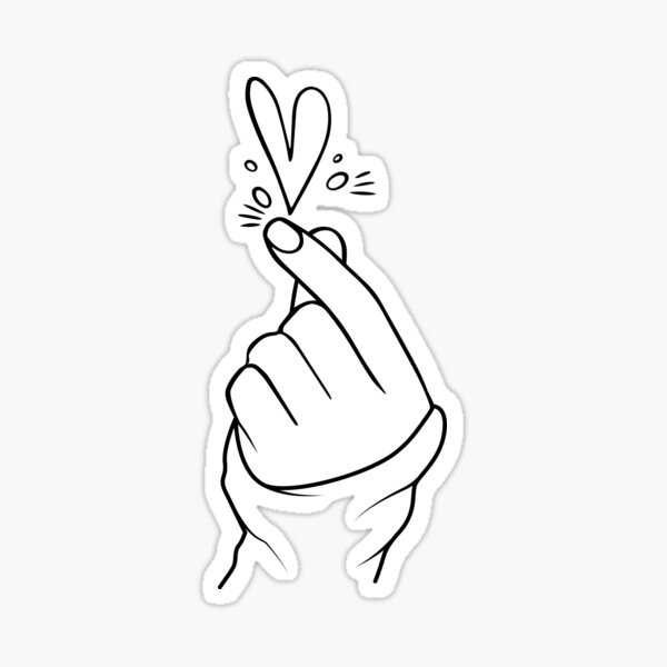 "Finger Heart" Sticker for Sale by PixMe | Redbubble