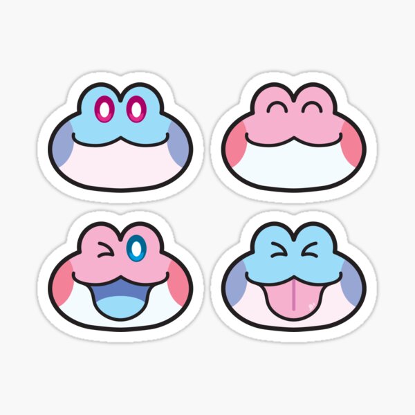 "Pink and Blue Frogs - 4 Pack" Sticker for Sale by dxbstickers | Redbubble