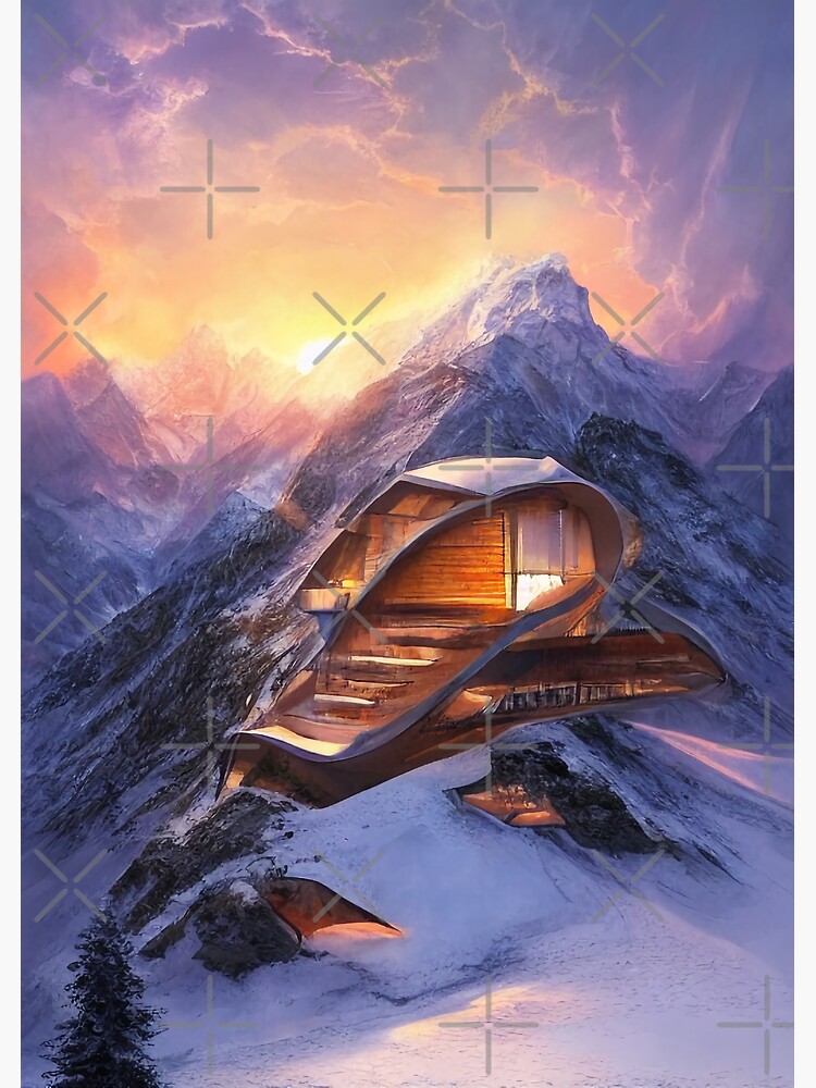 "Sunrise, mountain, landscape, Abstract, Architecture, a home on a ...