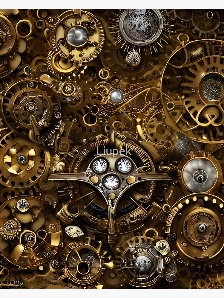 "Steampunk cogs and gears VI" Poster for Sale by Liupek | Redbubble
