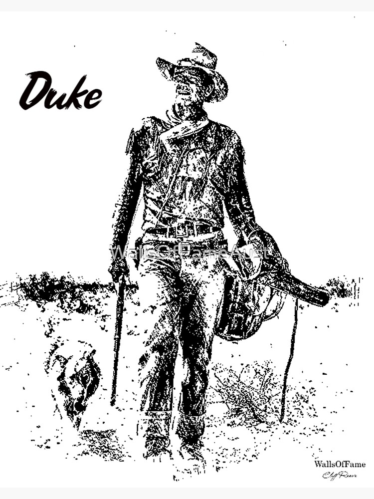 "John Wayne Tribute 3 The Duke. Fanart From WallsOfFame" Sticker for ...