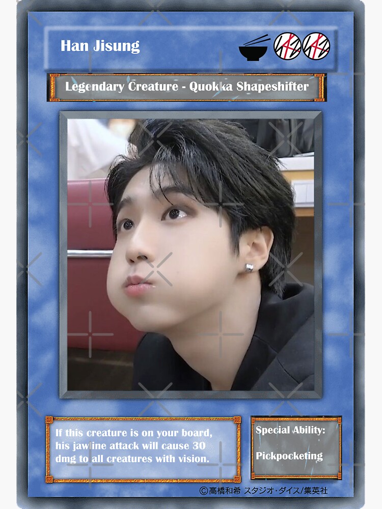 "Han Jisung playable card" Sticker for Sale by PurrfectPixels | Redbubble