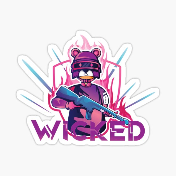 "Wicked Gaming Logo" Sticker for Sale by MohawakLogos | Redbubble