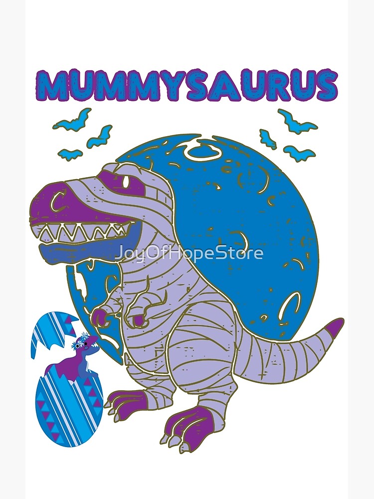 "Mummysaurus T-Rex with Baby Hatchling Bright Blue and Deep Purple ...