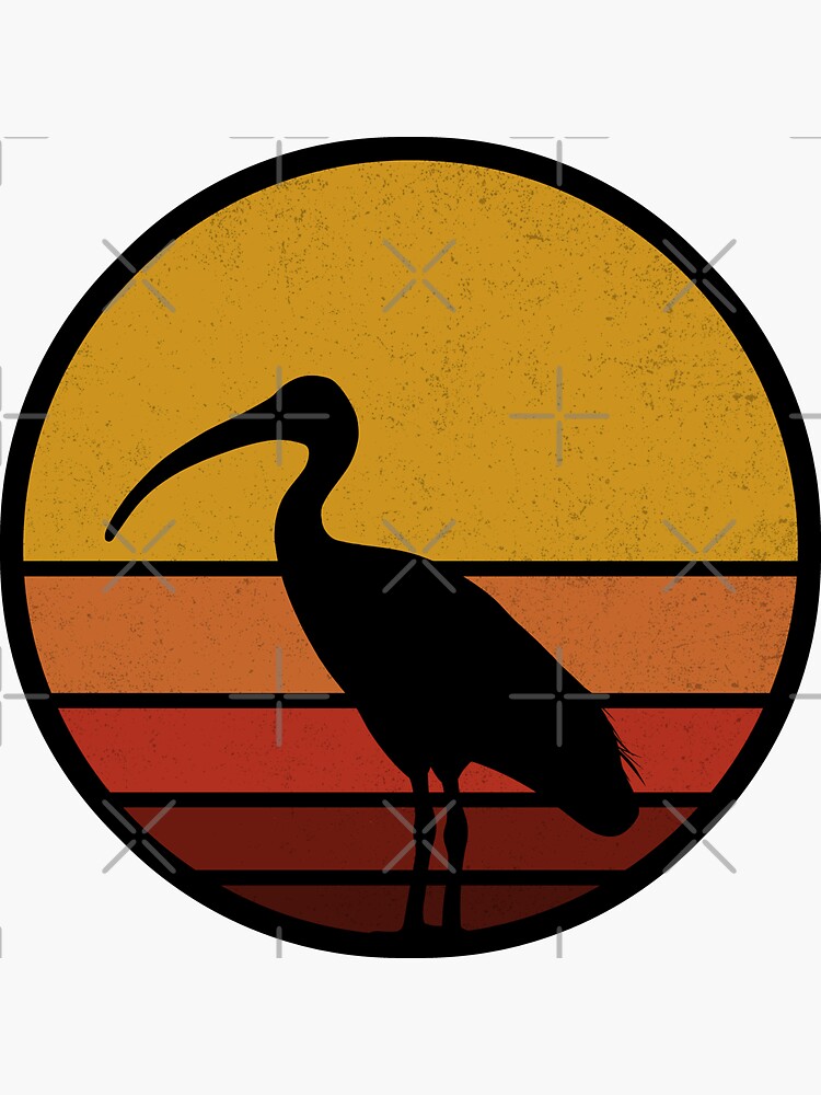"Retro Vintage Sunset Bin Chicken" Sticker for Sale by BinChickenBaby ...