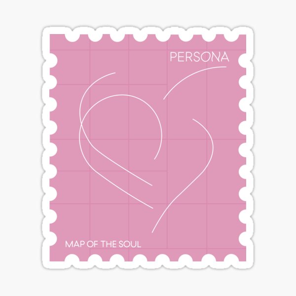 "BTS Map of the Soul: Persona Postage Stamp (Ver. 1)" Sticker for Sale ...