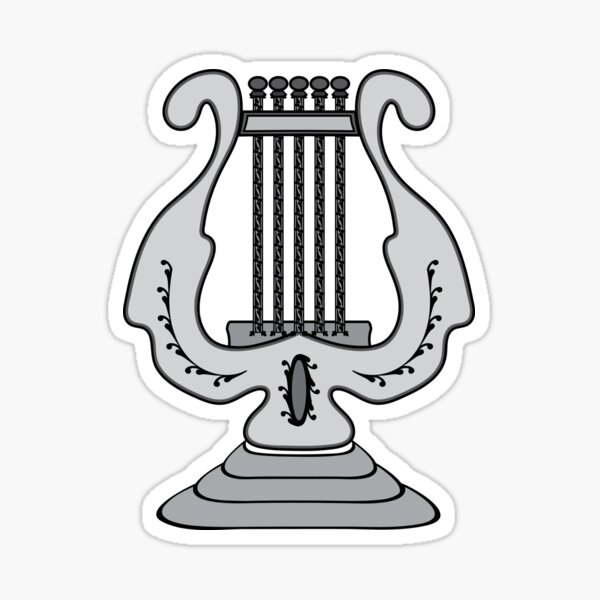 "Lyre symbol" Sticker for Sale by photonxt | Redbubble