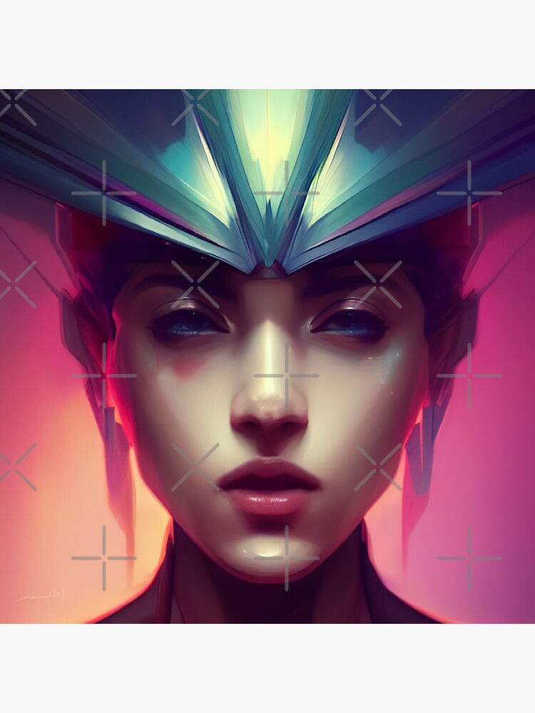 "AI Cyberpunk Humanoid Robot" Sticker for Sale by TheAIShop | Redbubble