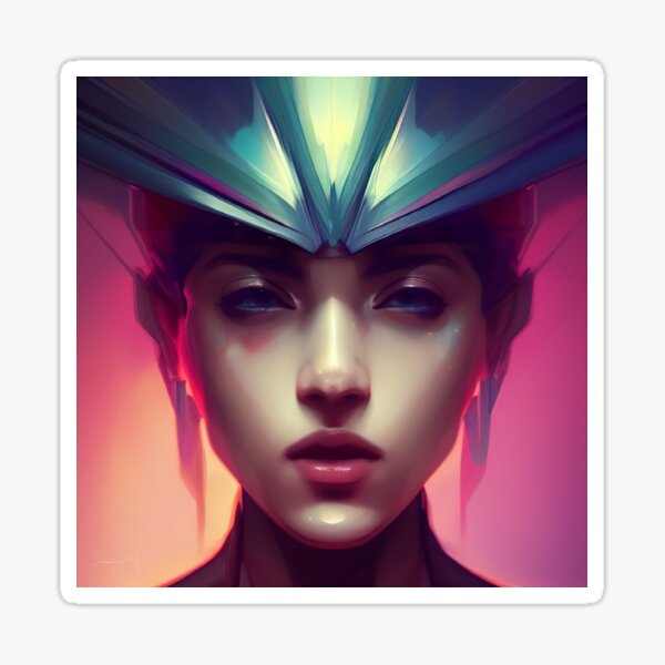 "AI Cyberpunk Humanoid Robot" Sticker for Sale by TheAIShop | Redbubble