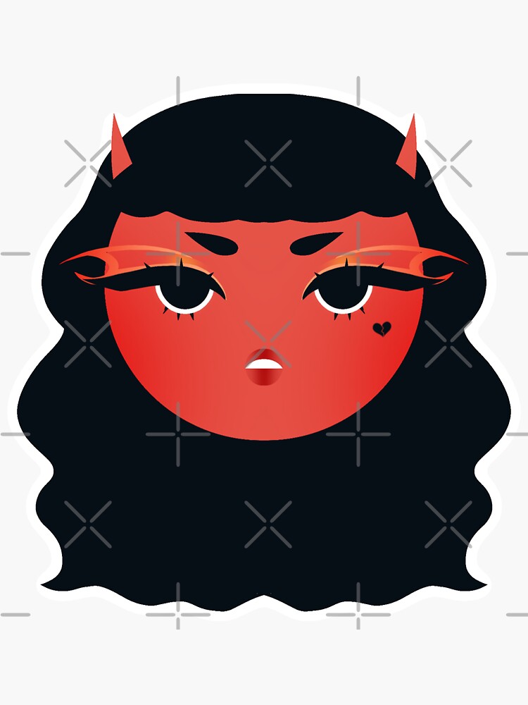 "Devil Woman" Sticker for Sale by PojiMoji | Redbubble
