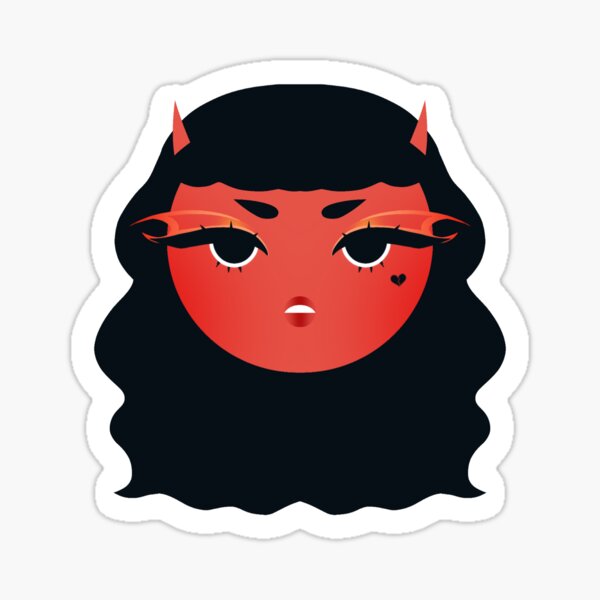 "Devil Woman" Sticker for Sale by PojiMoji | Redbubble