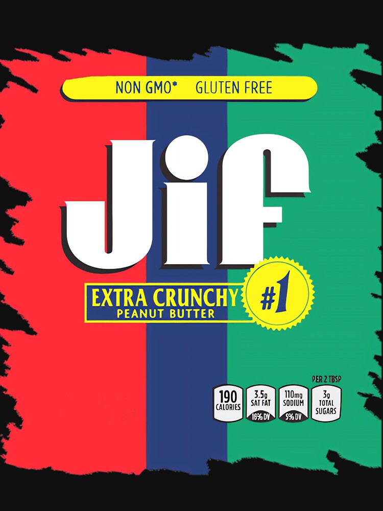 "Jif Crunchy Peanut Butter design " Essential T-Shirt for Sale by ...