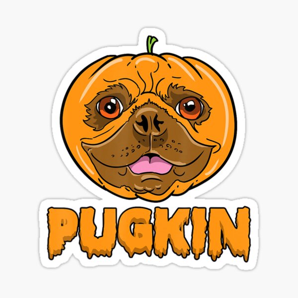 "French Bulldog Pumpkin Frenchie Pugkin Halloween" Sticker for Sale by ...
