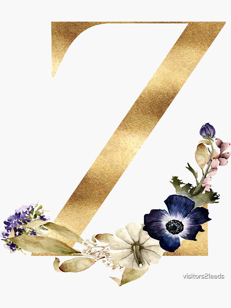 "Gold Autumn Theme Letter Z" Sticker for Sale by visitors2leads | Redbubble