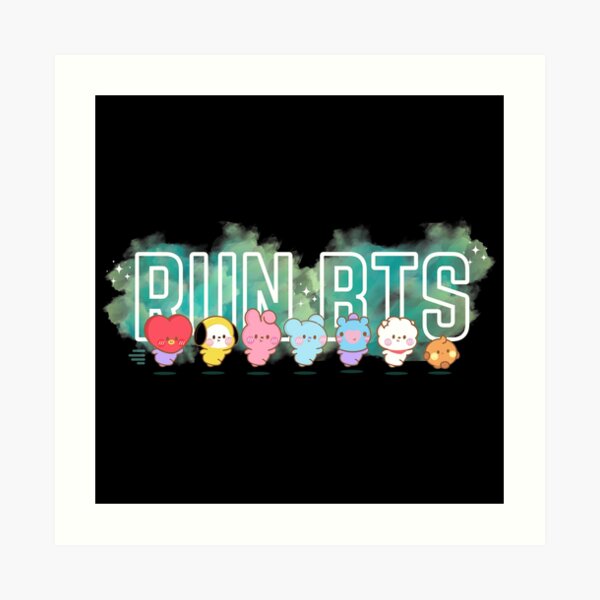 "Cute BTS Baby BT21 characters of OT7 - Run BTS Busan" Art Print for ...