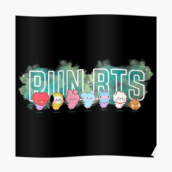 Póster «Lindos personajes BTS Baby BT21 de OT7 - Run BTS Busan» de ...