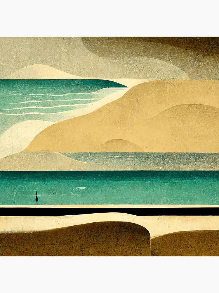 "Beach - Art Deco" Poster for Sale by ToolCuss | Redbubble
