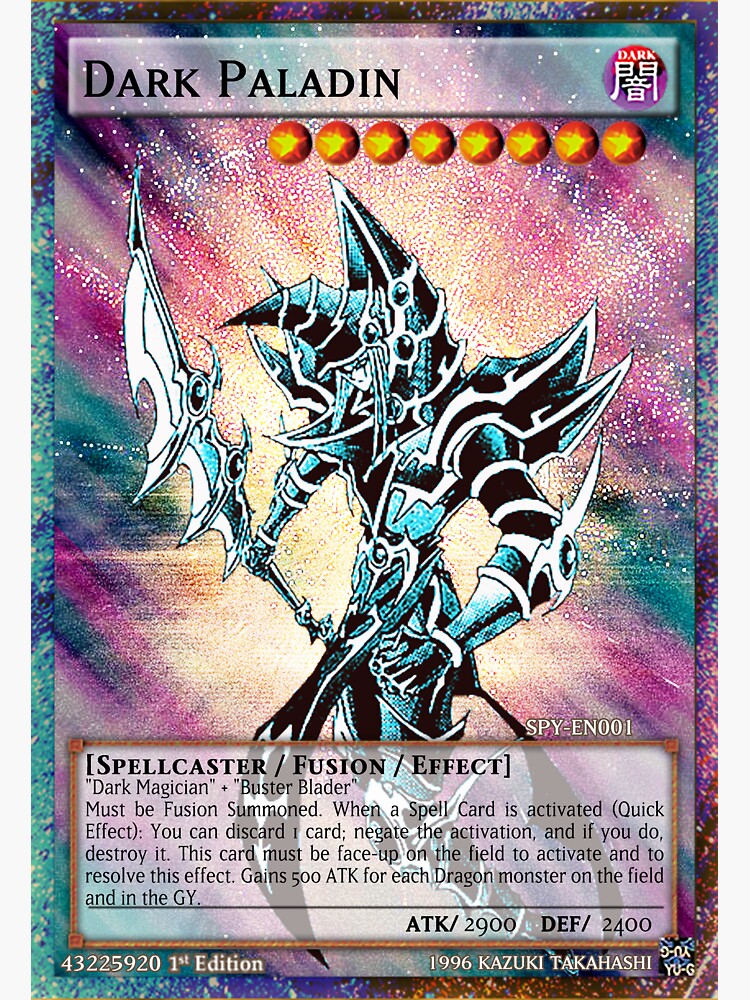 "Yugioh card - Dark paladin - Yugioh" Sticker for Sale by AnimePlace07 ...